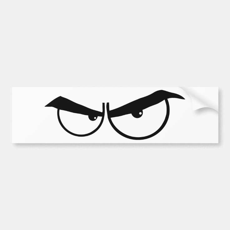 0162-Angry-Cartoon-Eyes ANGRY CARTOON EYES Bumpersticker | Zazzle.nl
