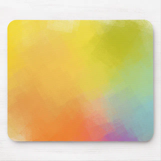 Aangepast Abstract kunstgeel roze rood Blauw Groen Muismat | Zazzle.nl