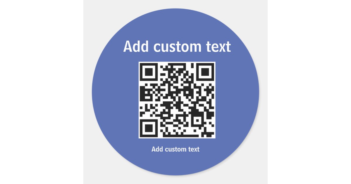aangepaste QR-code personaliseren website Ronde Sticker | Zazzle.nl