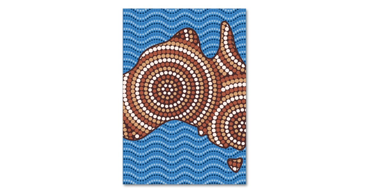 Aboriginal map dot schilderij kaart | Zazzle.nl