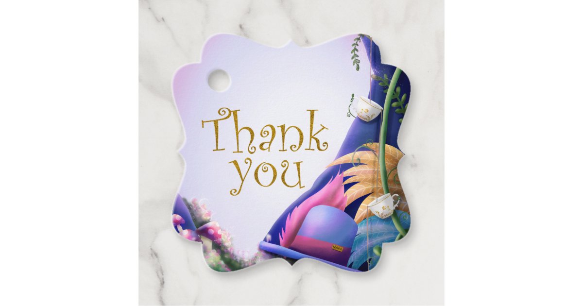 Alice in Wonderland, baby shower dank u Bedankjes Labels | Zazzle.nl