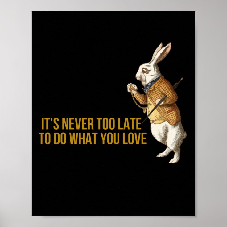 Alice in Wonderland White Rabbit Motivation Poster | Zazzle.nl