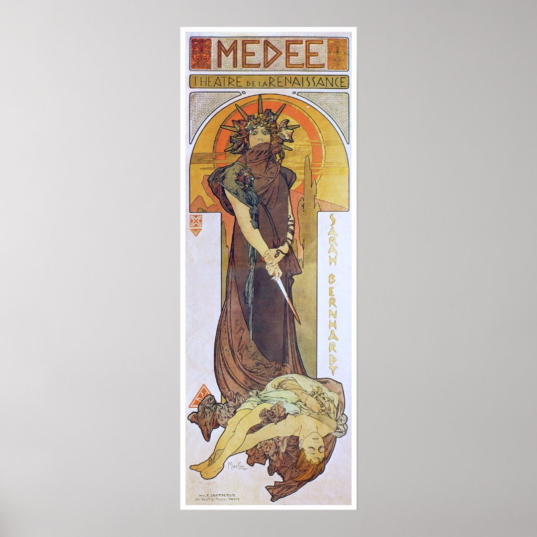Alphonse Mucha. Medee, 1898 Poster | Zazzle.nl