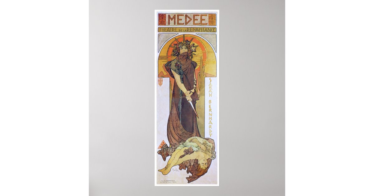 Alphonse Mucha. Medee, 1898 Poster | Zazzle.nl