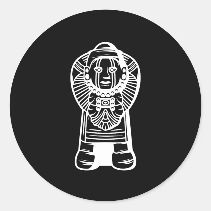 Ancient symbool Aztec Maya Inca Culture Native Gif Ronde Sticker ...