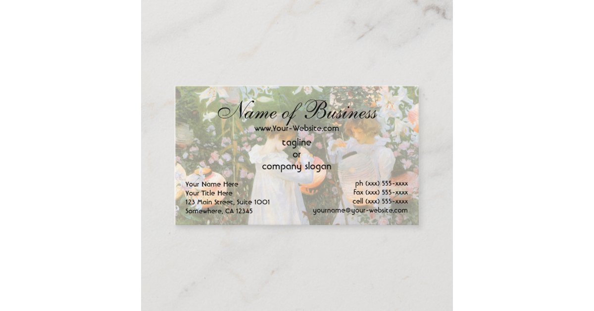 Annatie, Lily, Lily, Roos van John Singer Sargent Visitekaartje | Zazzle.nl