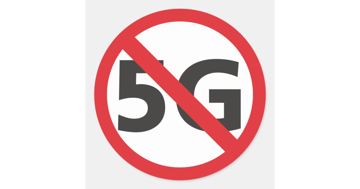 Anti-5G-sticker Ronde Sticker | Zazzle.nl