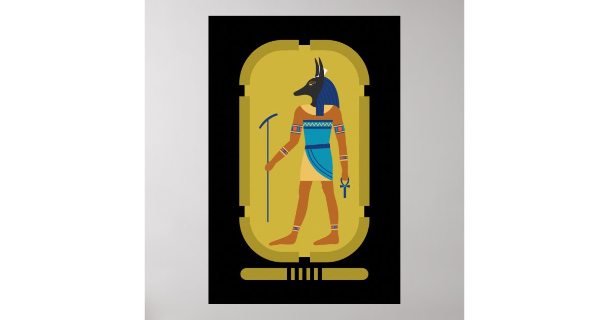 Anubis Egyptische God van Mummificatie Poster | Zazzle.nl