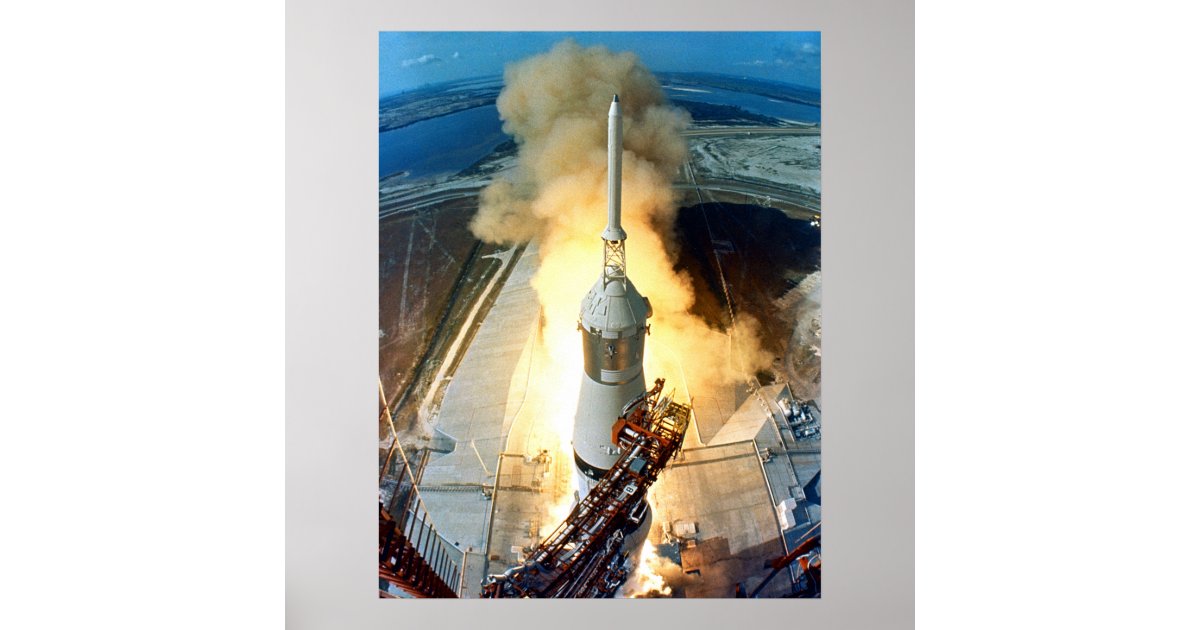 Apollo 11 Moon Landing Launch Kennedy Space Center Poster | Zazzle.nl