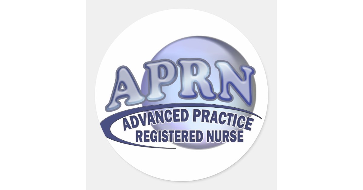 APRN LOGO Advanced Practice Registered NURSE Ronde Sticker | Zazzle.nl