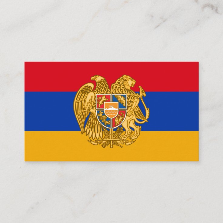 Armeense vlag en wapenstilstand, vlag van Armenië Visitekaartje | Zazzle.nl