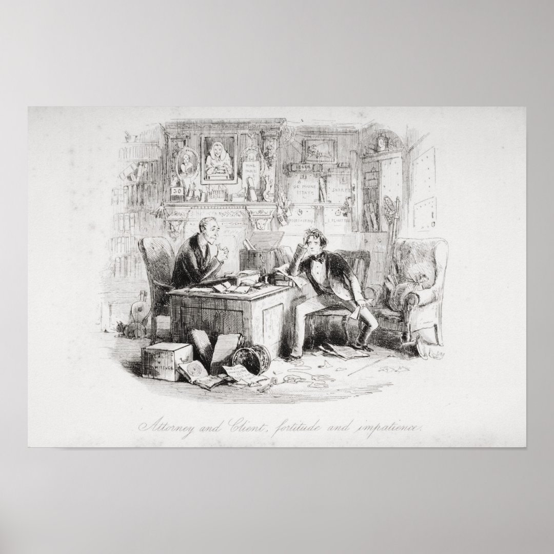 Attorney and Client, fortitude and ongeduldig Poster | Zazzle.nl