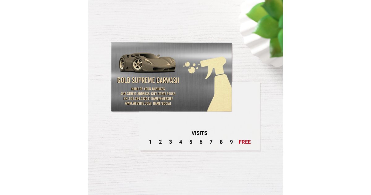 Auto Logo Sports Car | Metallic | Loyalty Visitekaartje | Zazzle.nl