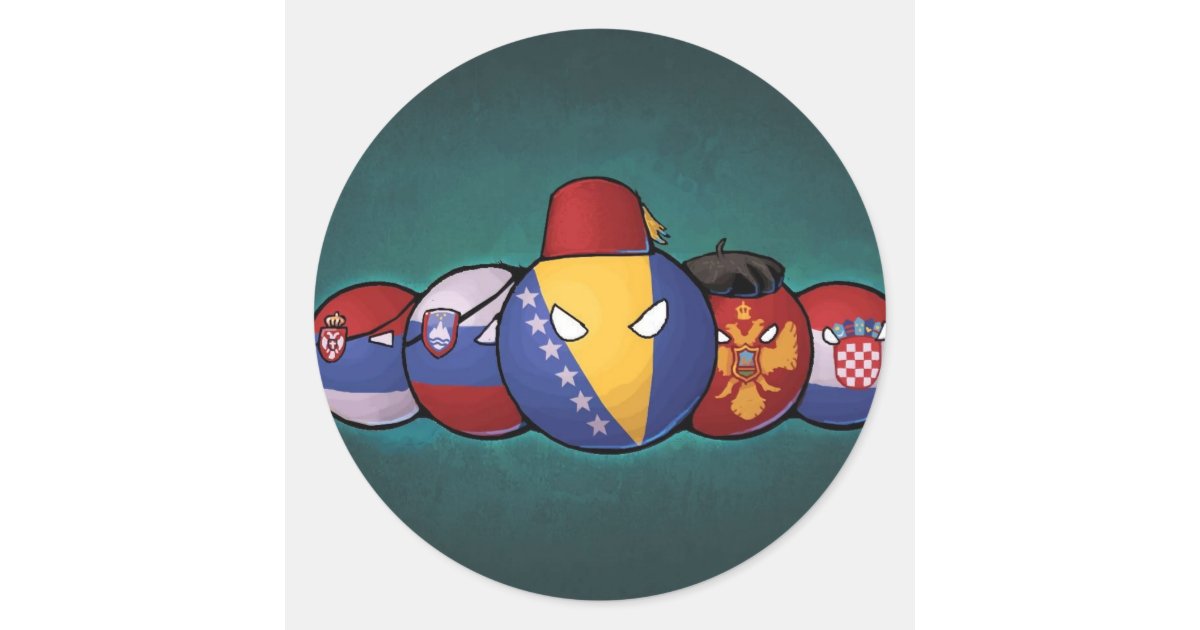 Balkanlanden Ronde Sticker | Zazzle.nl