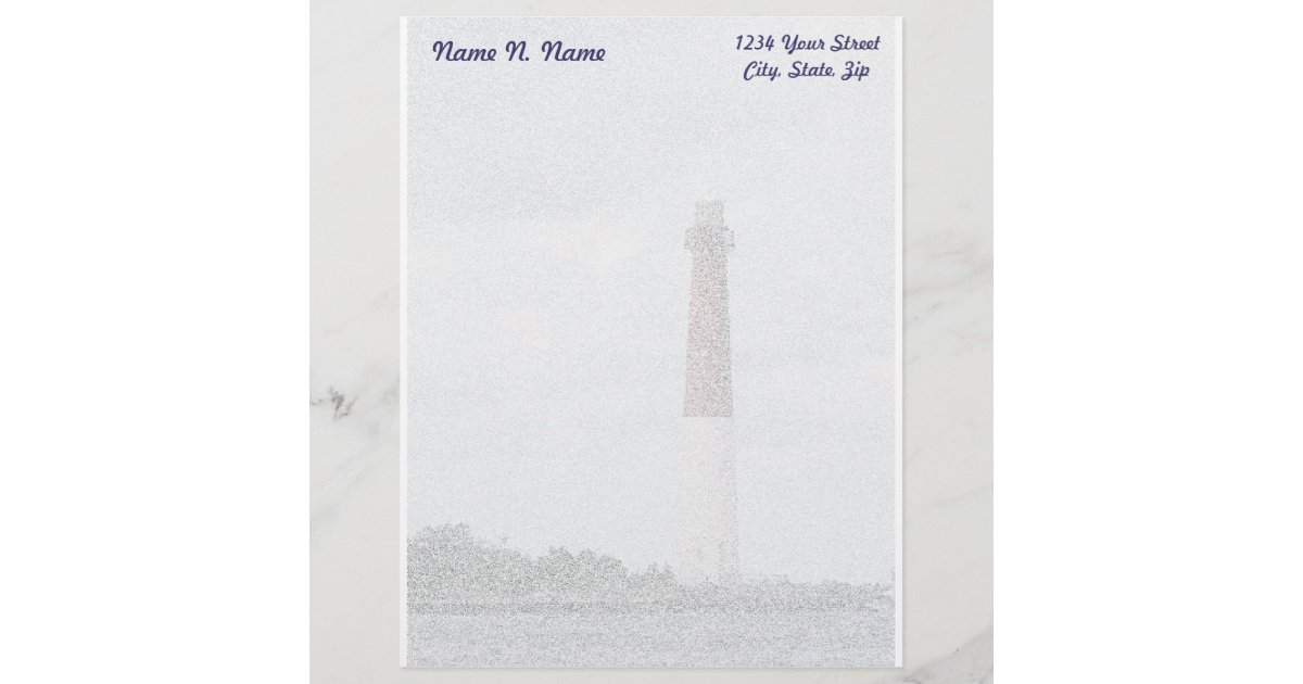 Barnegat Lighthouse LBI Letterhead Stationery Briefhoofd Ontwerp ...