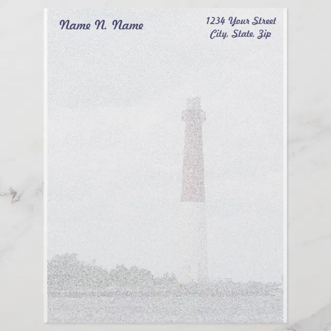 Barnegat Lighthouse LBI Letterhead Stationery Briefhoofd Ontwerp ...