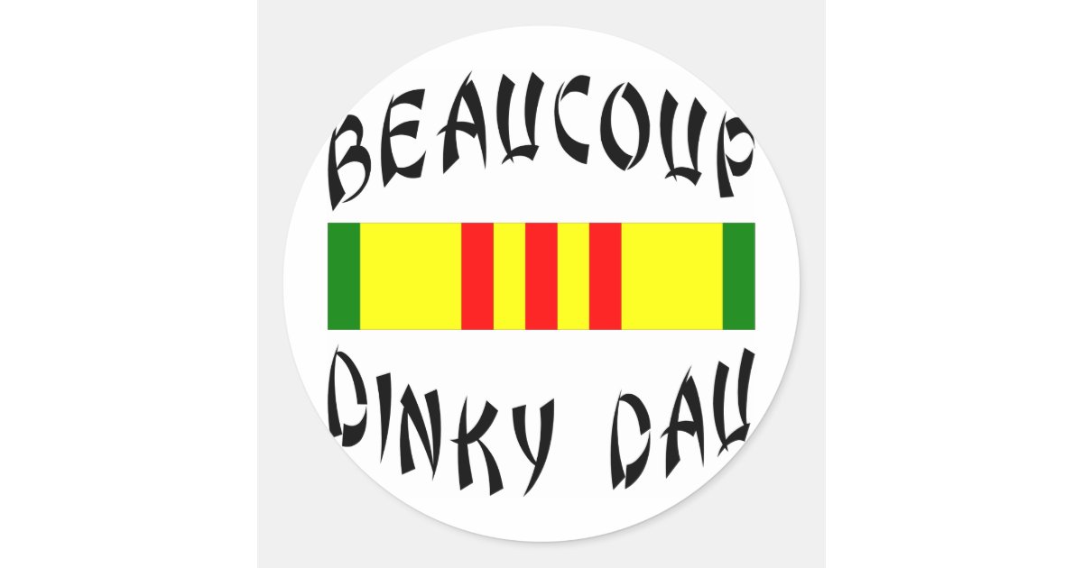Beaucoup Dinky Dau Vietnam Ronde Sticker | Zazzle.nl