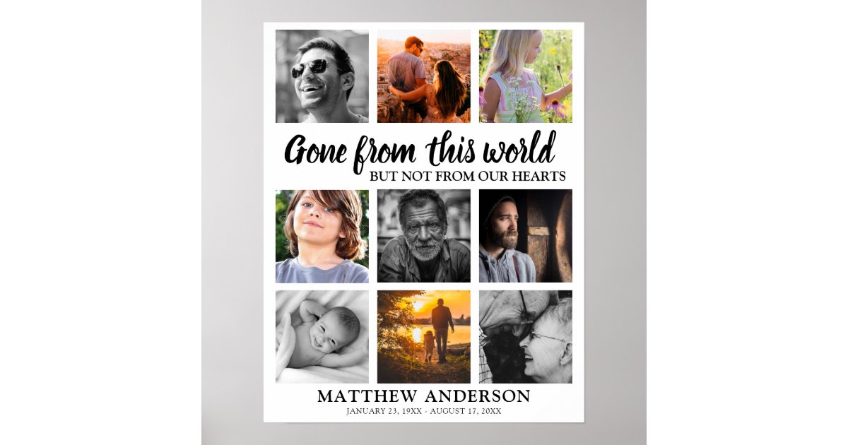 begrafenis | Memorial Photo Collage Poster | Zazzle.nl