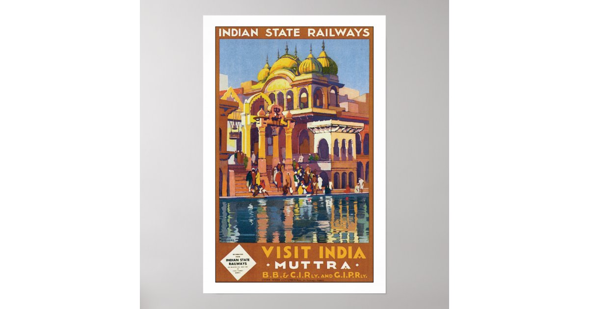 Bezoek India Muttra Poster | Zazzle.nl