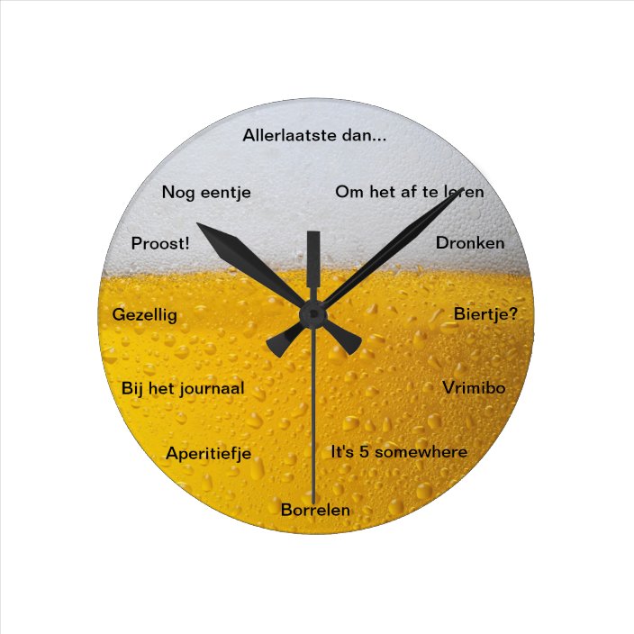 Biertje Klok met grappige tekst | Zazzle.nl