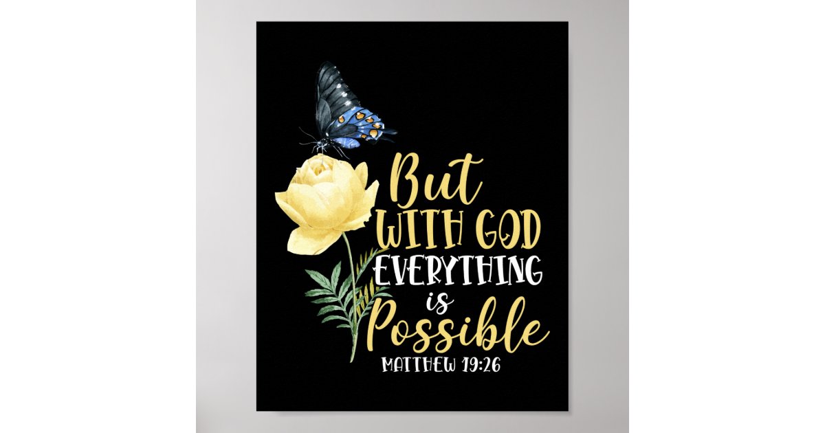 Bijbelse versie maar met God is alles mogelijk Poster | Zazzle.nl
