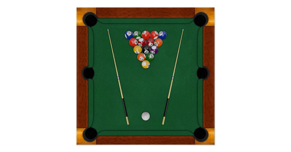 Biljarten Poster | Zazzle.nl