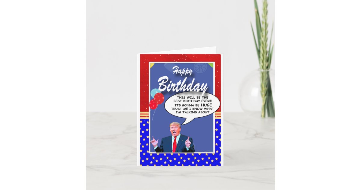 BIRTHDAY grappige TRUMP (PERSONALIZE) Kaart | Zazzle.nl