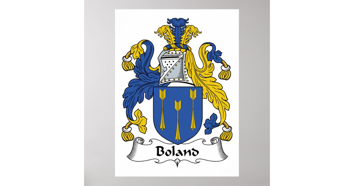 Boland Family Crest Poster | Zazzle.nl