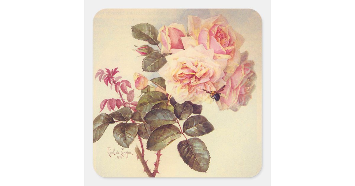 Bumble bee and Rozen Sticker | Zazzle.nl