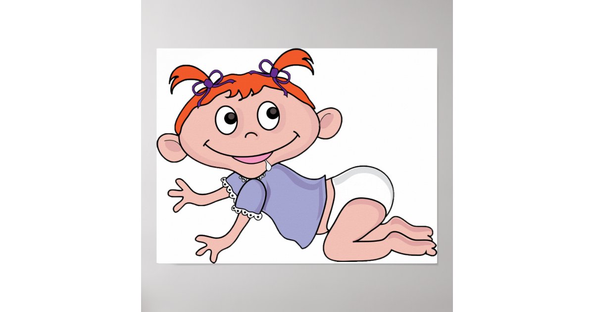Cartoon Baby Poster | Zazzle.nl