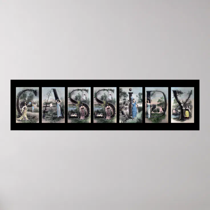 CASSIDY Alphabet Letter Name Art Poster | Zazzle.nl