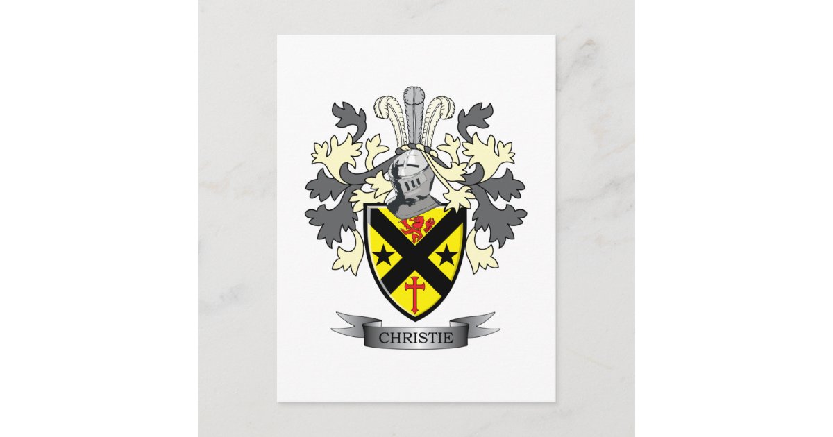 Christie Family Crest Coat of Arms Briefkaart | Zazzle.nl