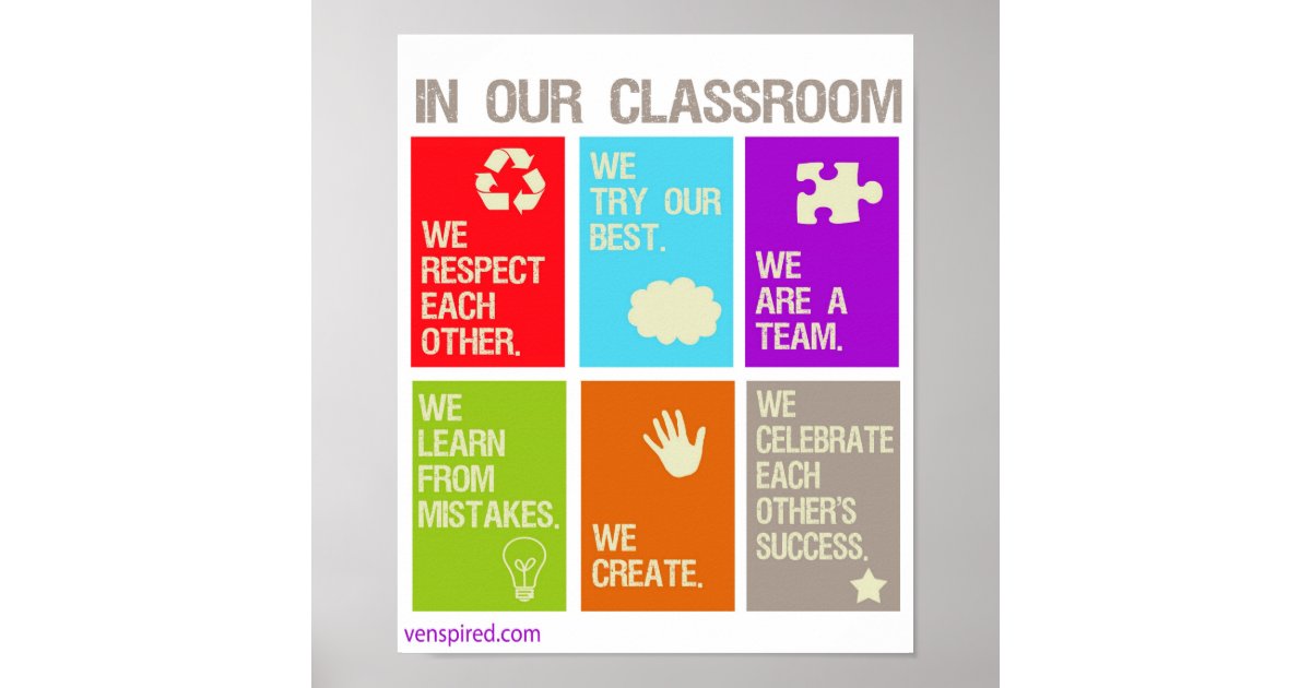 Classroom Norms-Poster Poster | Zazzle.nl