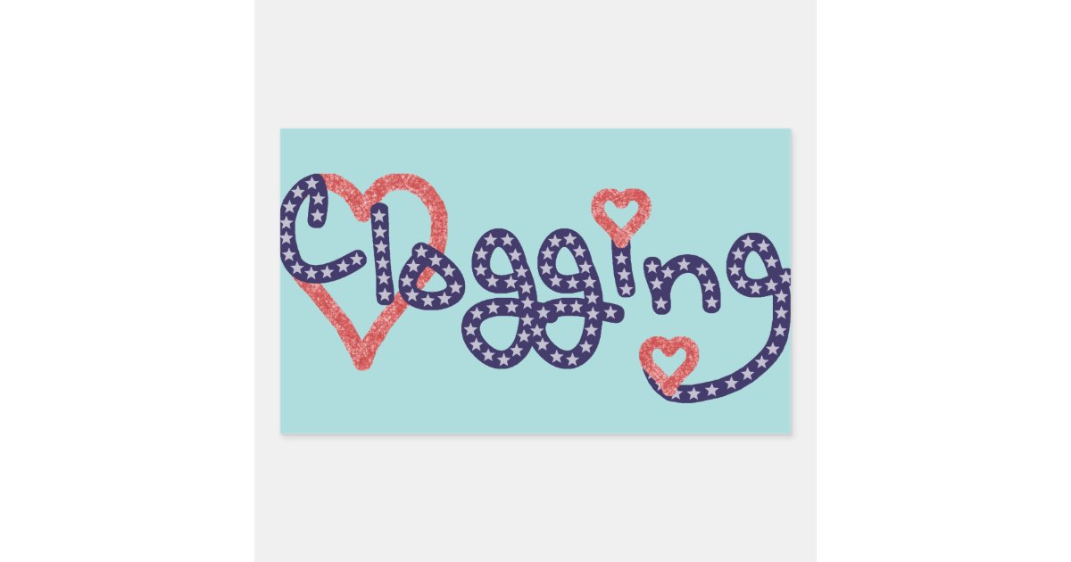 Clogging Love Stars Hearts Rechthoekige Sticker | Zazzle.nl
