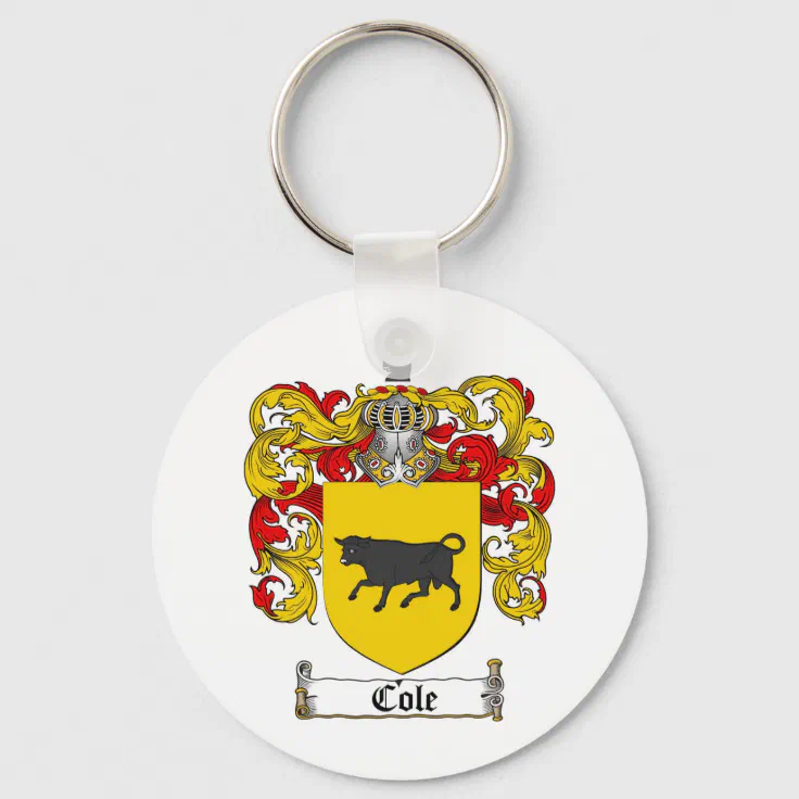 COLE FAMILY CREST - COLE COAT OF ARMS SLEUTELHANGER | Zazzle.nl