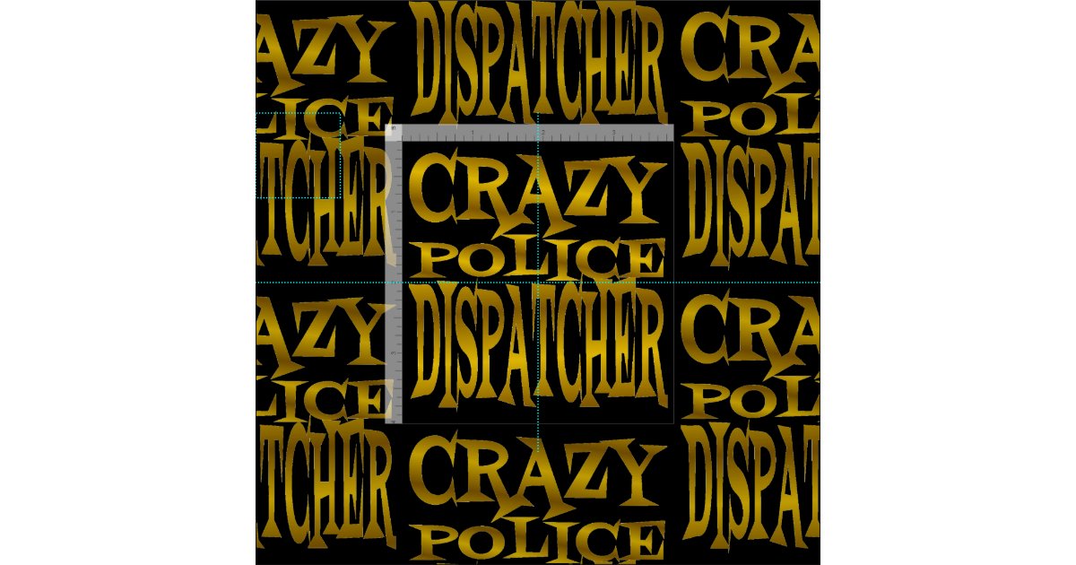 Crazy Police Dispatcher in Gold Stof | Zazzle.nl