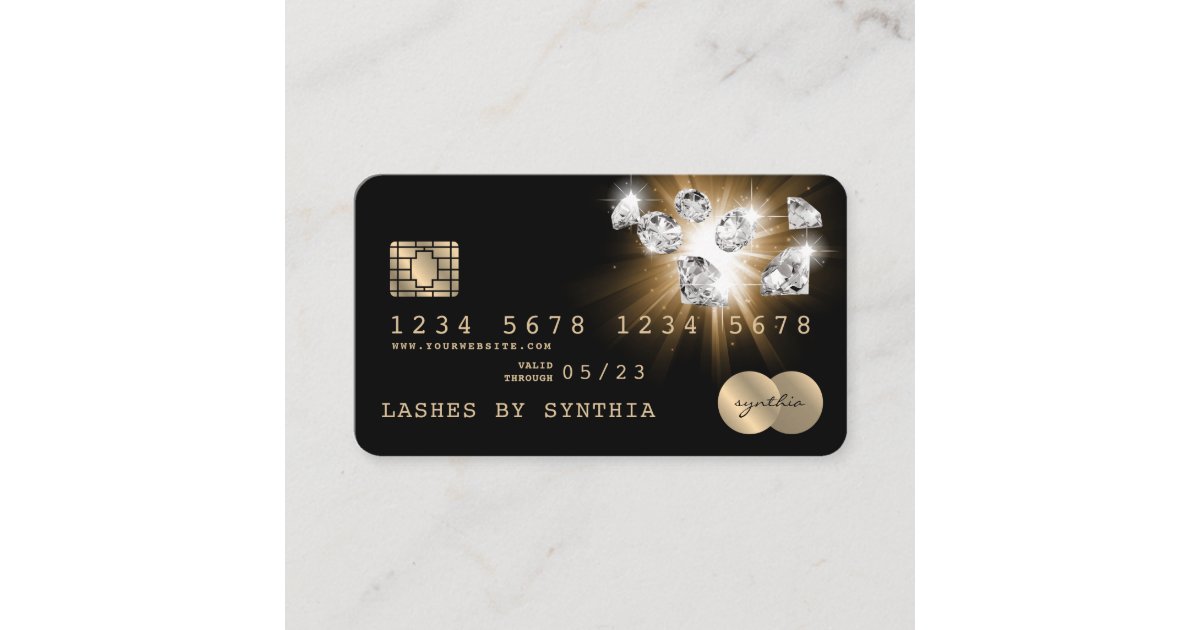 Creditcard met Gold Diamonds Visitekaartje | Zazzle.nl