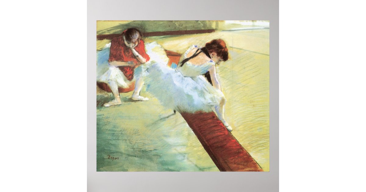 Dancers Resting by Edgar Degas, balletkunst Poster | Zazzle.nl