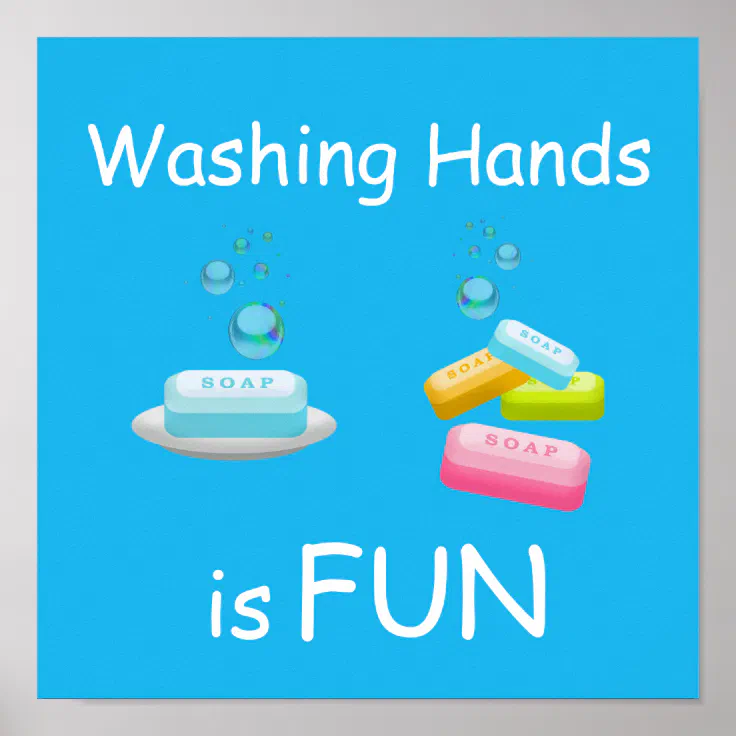 De handen wassen is Kinder voor de veiligheid van Poster | Zazzle.nl