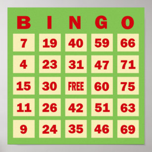 Bingo Posters en afdrukken | Zazzle.nl