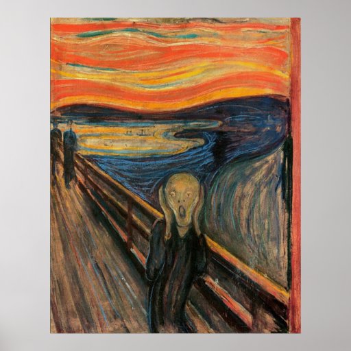 De schreeuw door Edvard Munch Poster | Zazzle