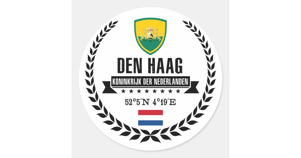 Den Haag Ronde Sticker | Zazzle.nl