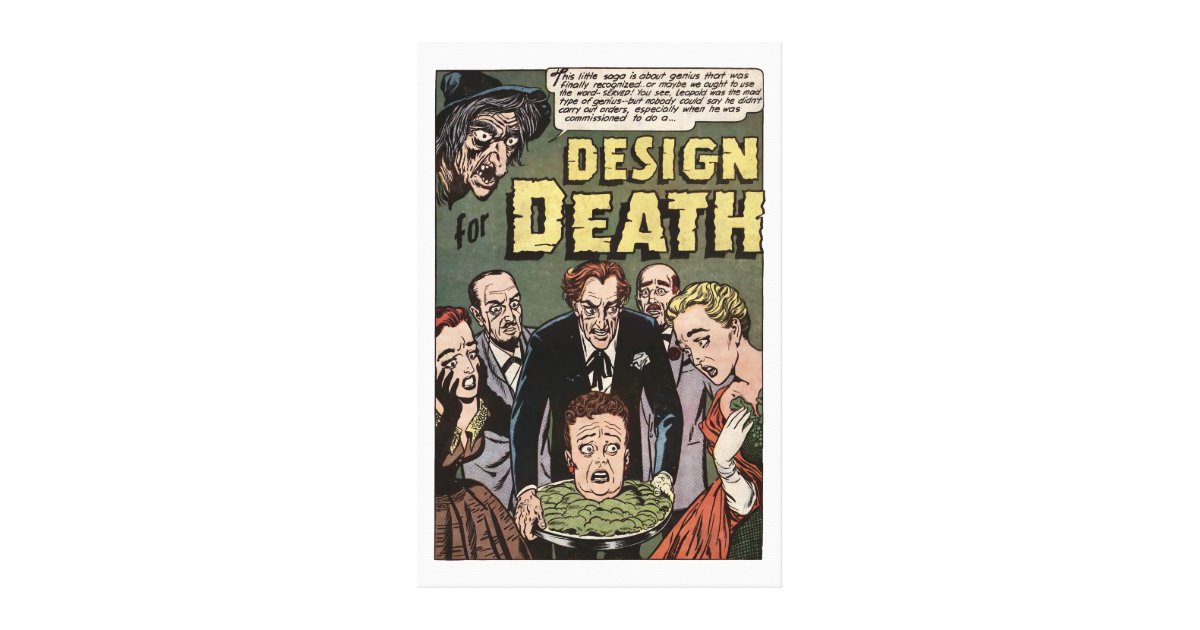Design for Death Horror Comics Panel Canvas Afdruk | Zazzle.nl