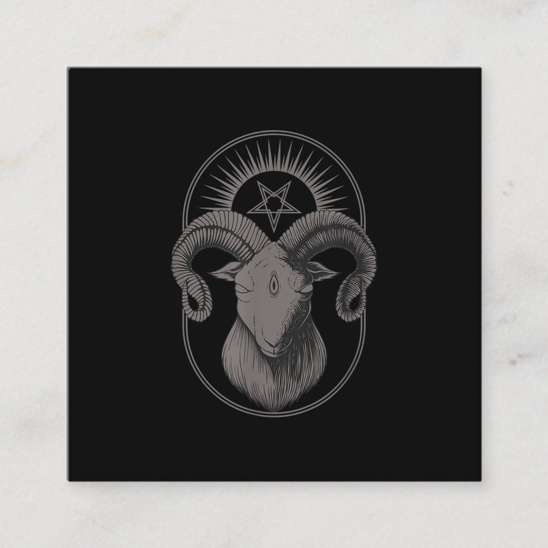 Devil Goat Pentagram Baphomet Satan Occult Satanic Vierkante ...