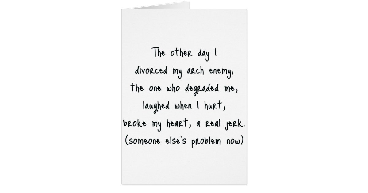 Divorce Poem | Zazzle.nl