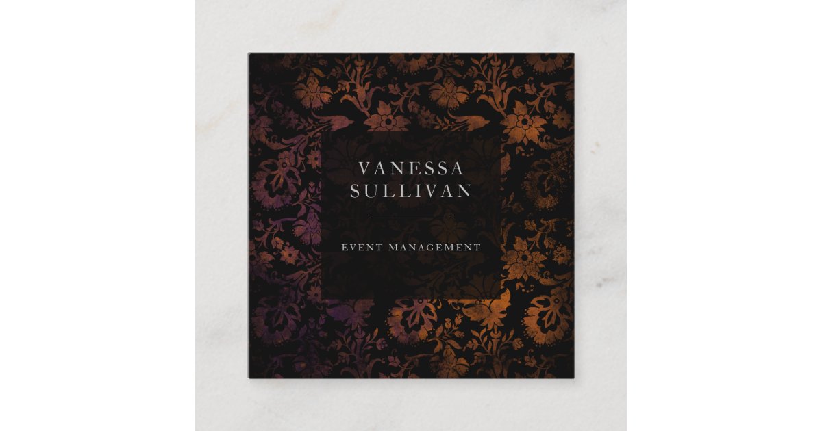 Donkere Floral Moody Event Planner Visitekaartjes | Zazzle.nl