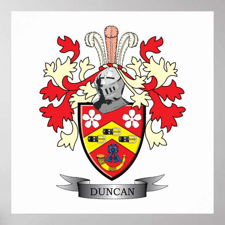 Duncan Family Crest Coat of Arms Poster | Zazzle.nl