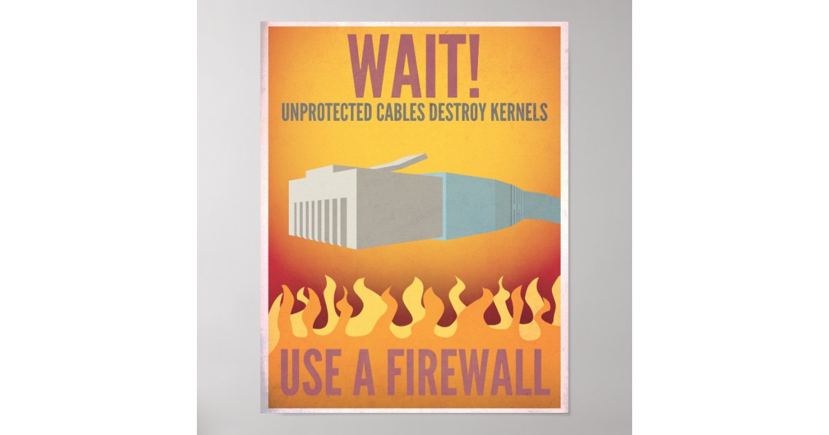 Een firewall gebruiken poster | Zazzle.nl