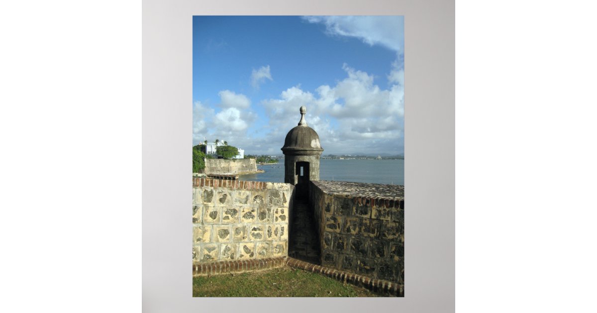 Een foto van Garita Puerto Rico Poster | Zazzle.nl