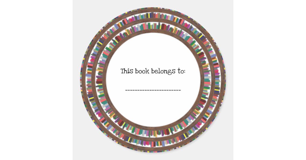 Een wereld van boeken ronde sticker | Zazzle.nl